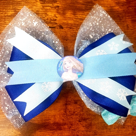 Handmade | Accessories | Disney Frozen Hair Bow | Poshmark